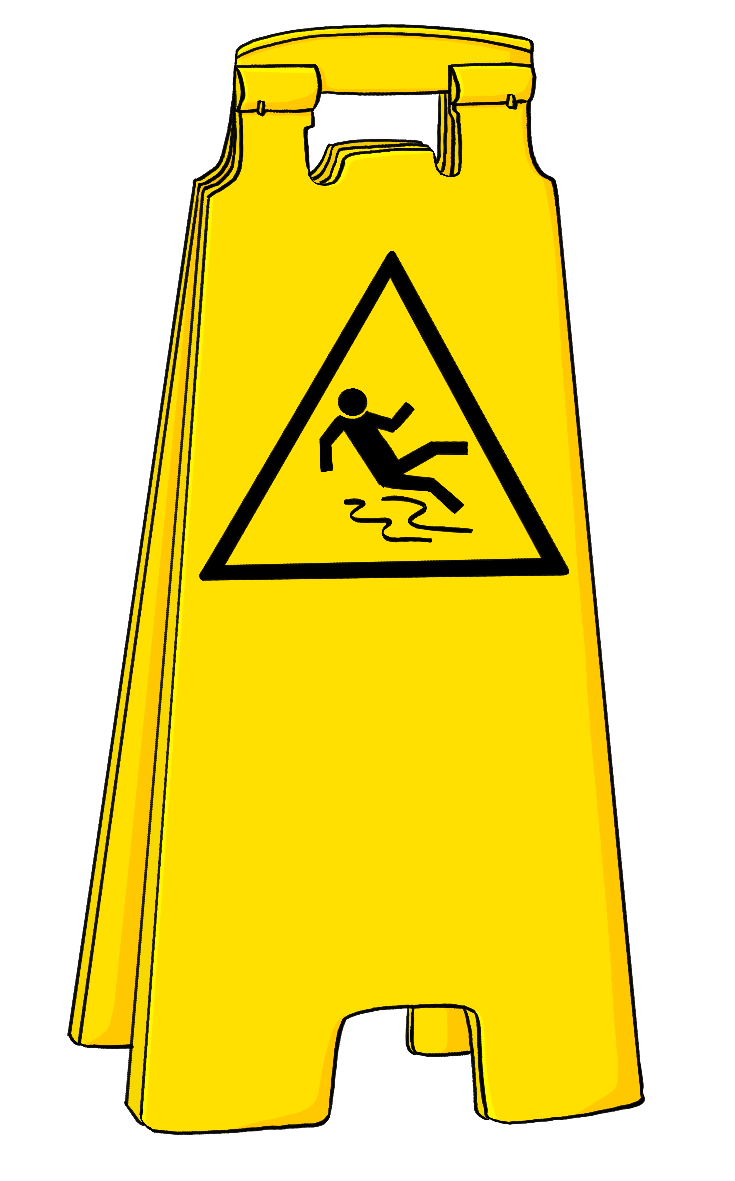 Schild Rutschgefahr – Inga Kramer